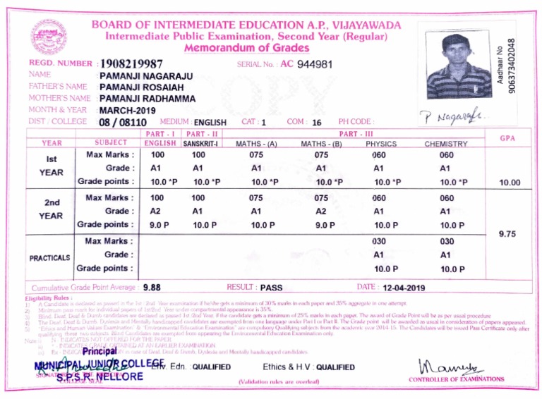 12th Mark List PDF | PDF