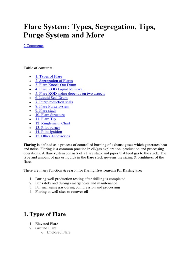 Flare System Guidelines | PDF | Technology & Engineering