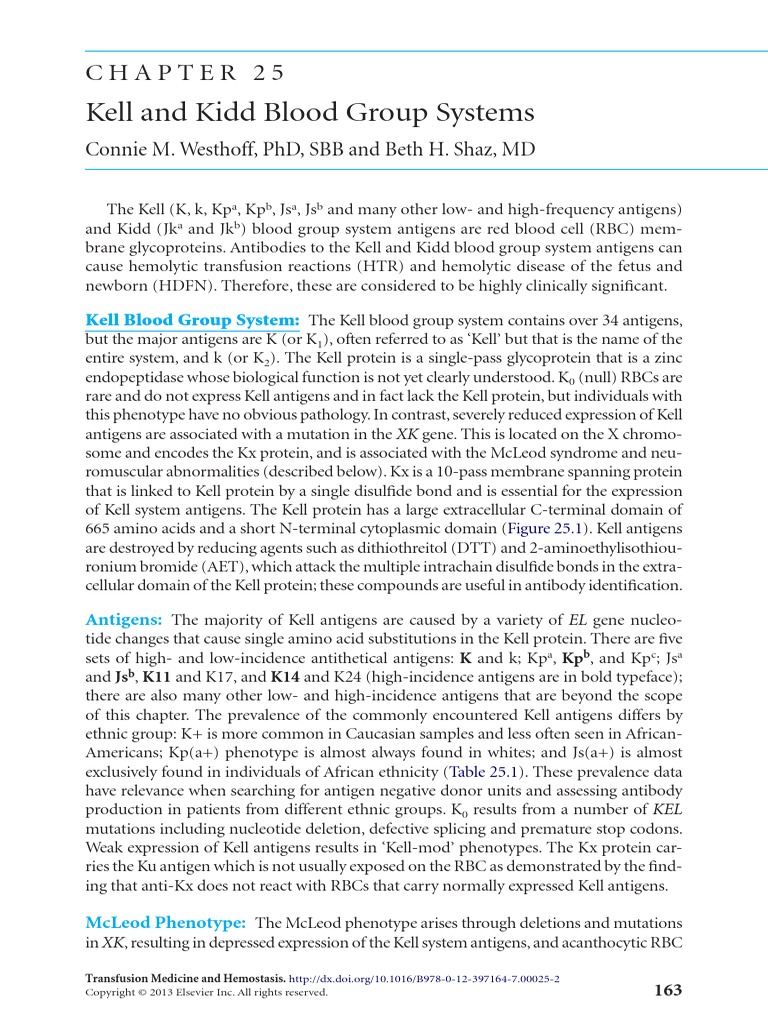 Kell and Kidd Blood Group Systems | PDF | Blood Type | Serology