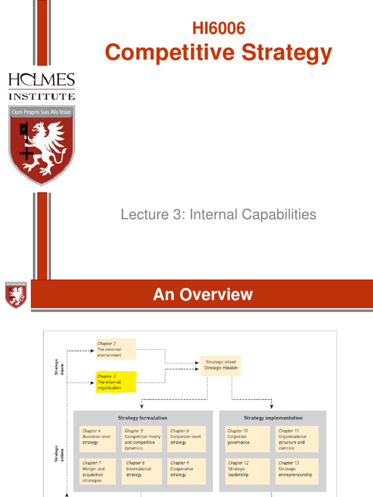 Competitive Strategy: Lecture 3: Internal Capabilities | PDF ...