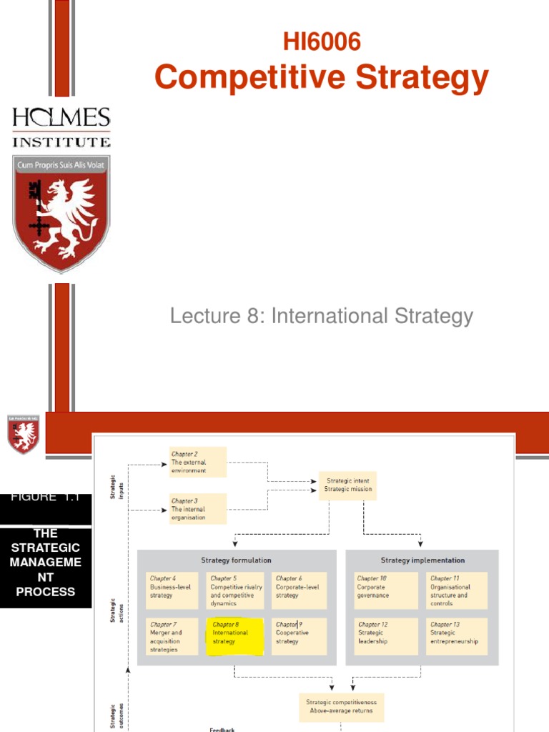 PowerPoint Lecture 8 | PDF | Internationalization | Strategic Management