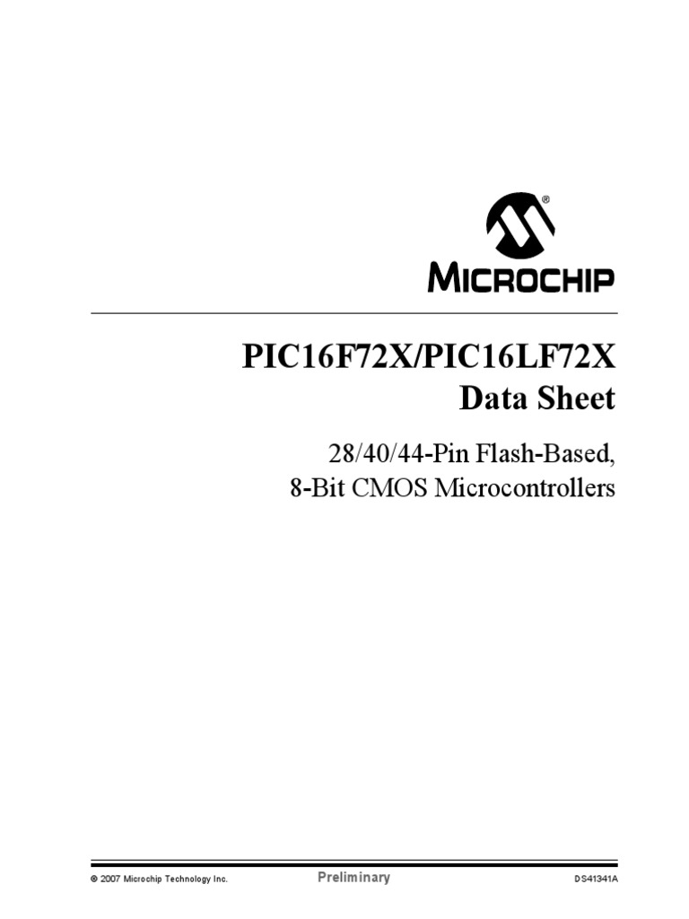 Pic 16F722 | PDF | Microcontroller | Office Equipment