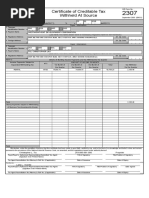 Bir Form 2307 Sample | PDF | Withholding Tax | Corporate Tax