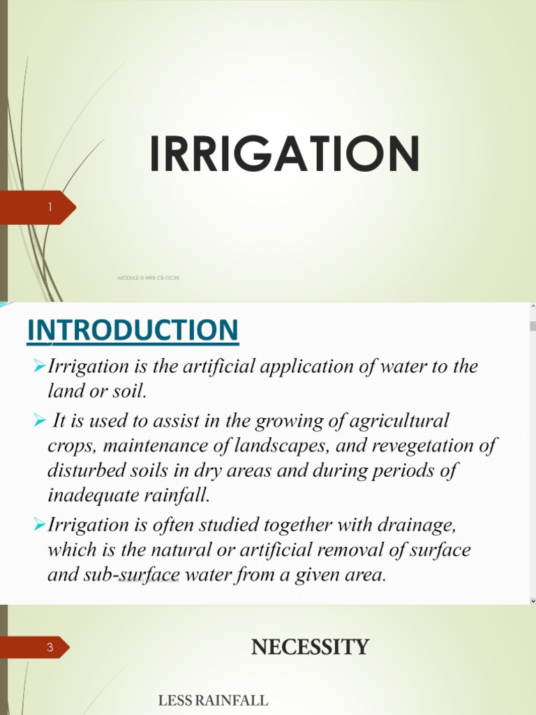 Irrigation: Module Iii Wre-Ce-Gcek | PDF | Irrigation | Flood