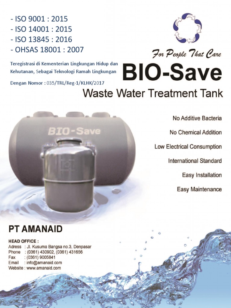 Brosur Bio-Save Tank - PT Amanaid | PDF | Wastewater | Water Treatment