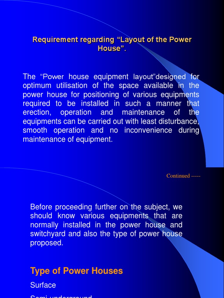 Power House Layout and Equipment Guide | PDF | Power Station ...
