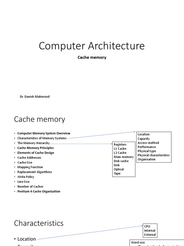 Cache Memory | PDF | Random Access Memory | Cpu Cache