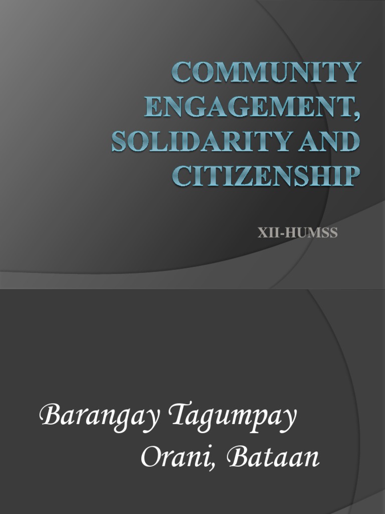 Community Engagement in Barangay Tagumpay | PDF | Health Care | Wellness