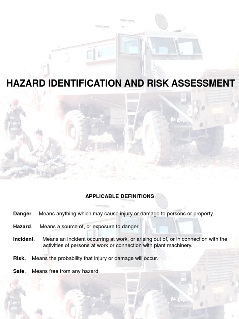 HIRA templates.ppt | Hazards | Risk