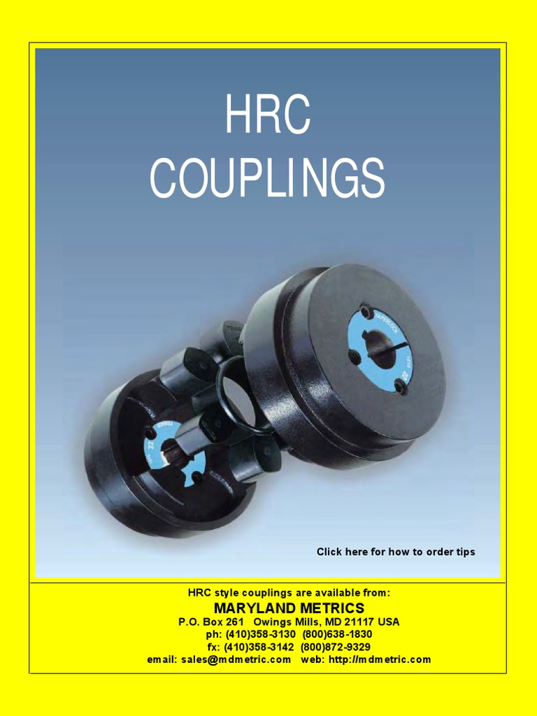 HRC Couplings: Maryland Metrics | PDF | Machines | Screw