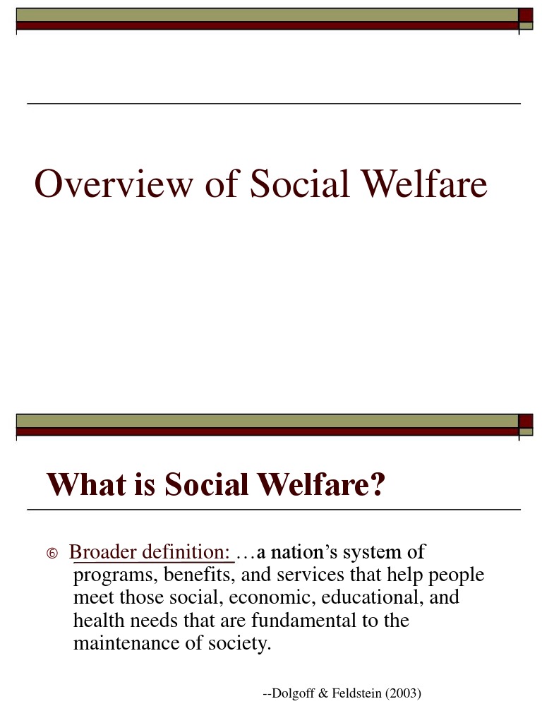 Overview Social Welfare | PDF | Economic Development | Welfare