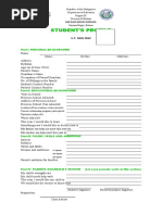 Student Individual Inventory Final | PDF | Behavior Modification | Learning