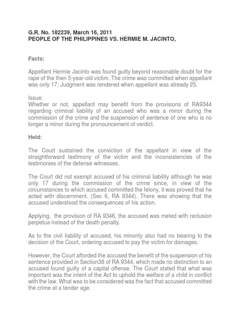 Crim Case Digest | PDF | Sentence (Law) | Criminal Law