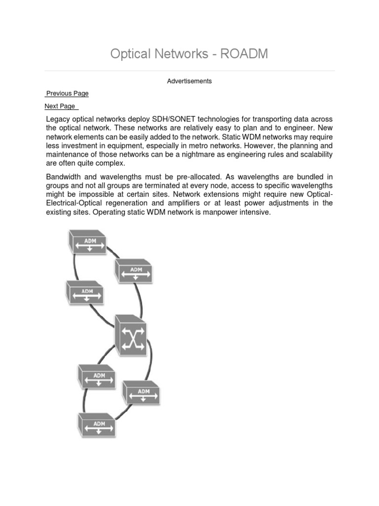 Roadm Optical Line System | PDF | Wavelength Division Multiplexing | Computer Network