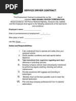 Sample Employment Contract For Driver | PDF | Employment | Confidentiality