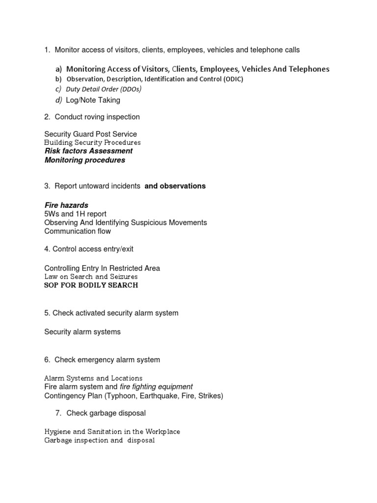 Building Security Monitoring and Control Procedures | PDF