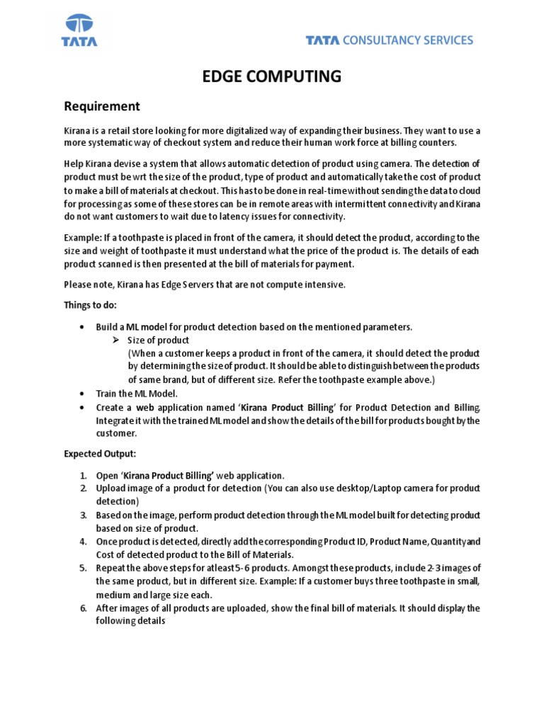 INFRAMIND Season3 Round2 Businesscase EdgeComputing | PDF | Point Of Sale | Cloud Computing