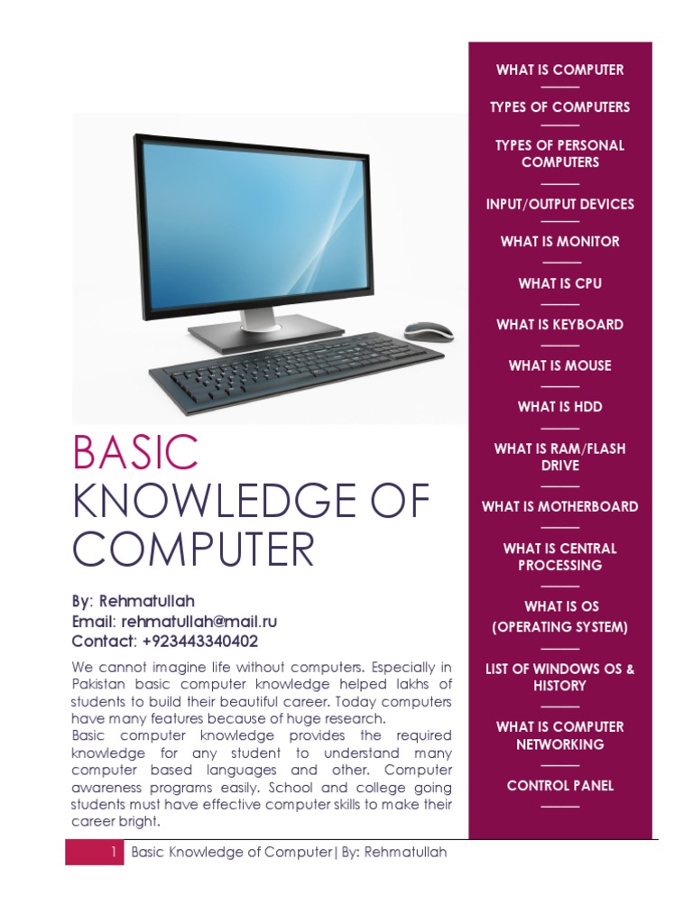 Computer Book | PDF | Microsoft Windows | Operating System