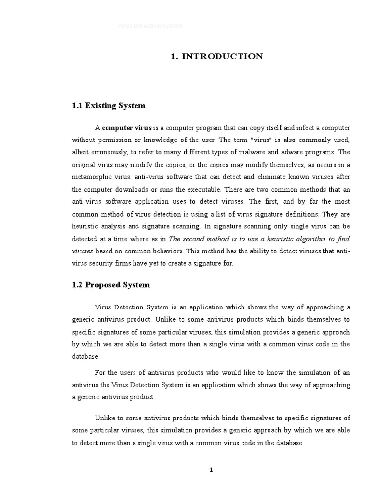 Final Document Pdf Antivirus Software Computer Virus