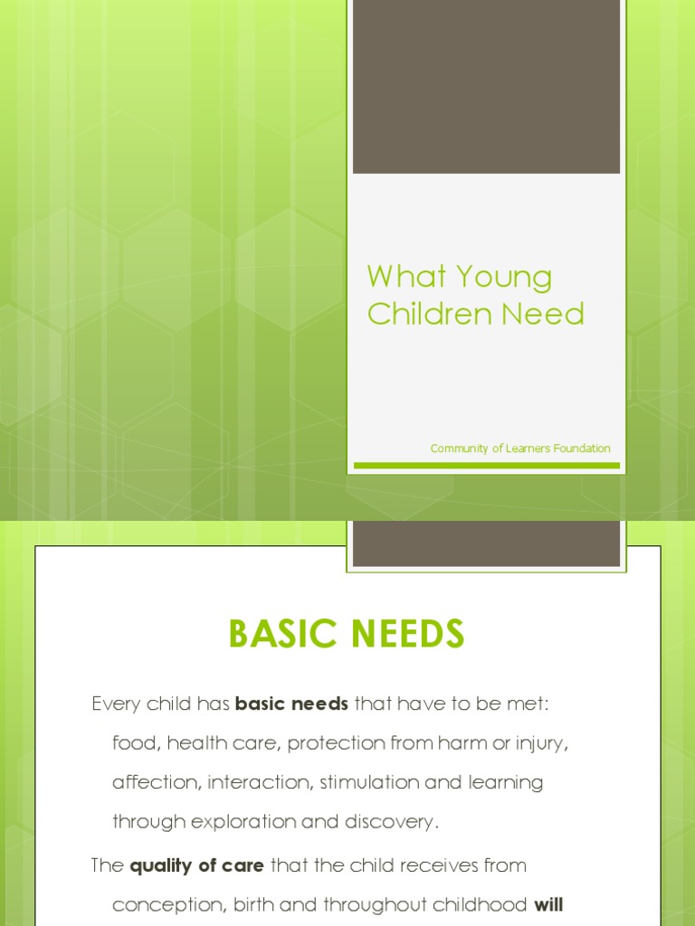 Session 2 What Young Children Need 7k | PDF | Memory | Stress (Biology)