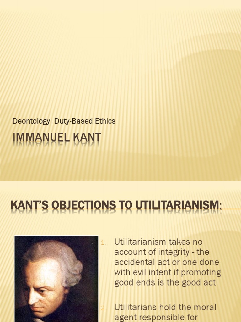 Immanuel Kant - Long | PDF | Immanuel Kant | Utilitarianism