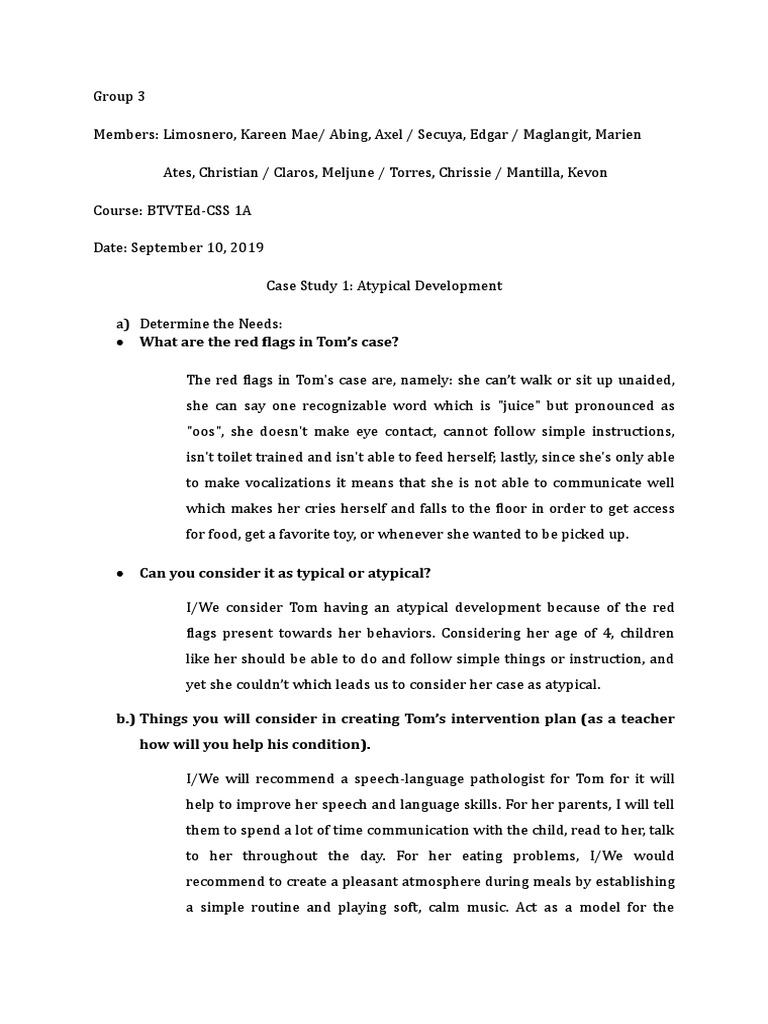 What Are The Red Flags in Tom's Case? | Download Free PDF ...