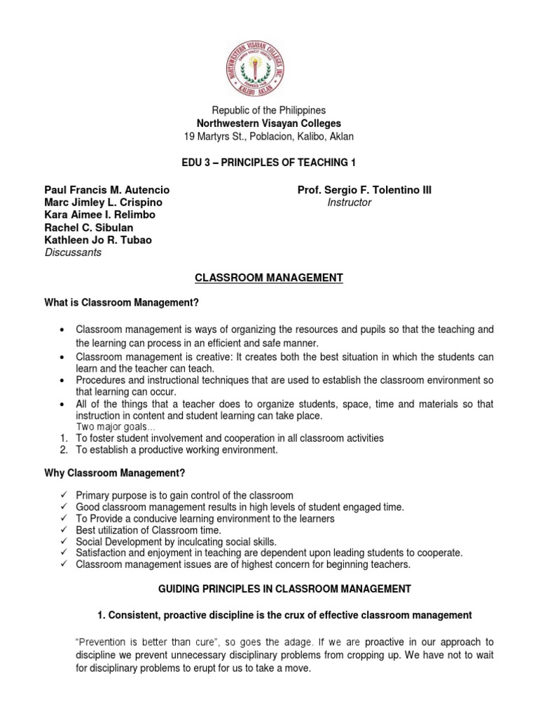 Classroom Management | Download Free PDF | Classroom Management | Classroom