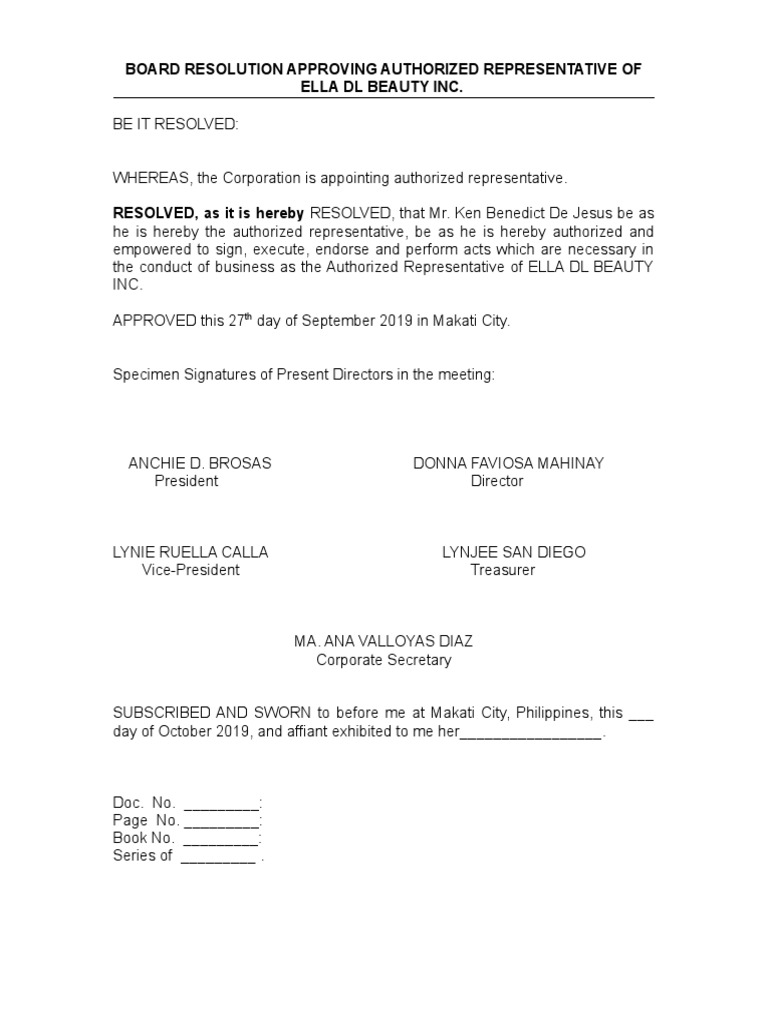 Board Reso Ella Beauty DL | PDF