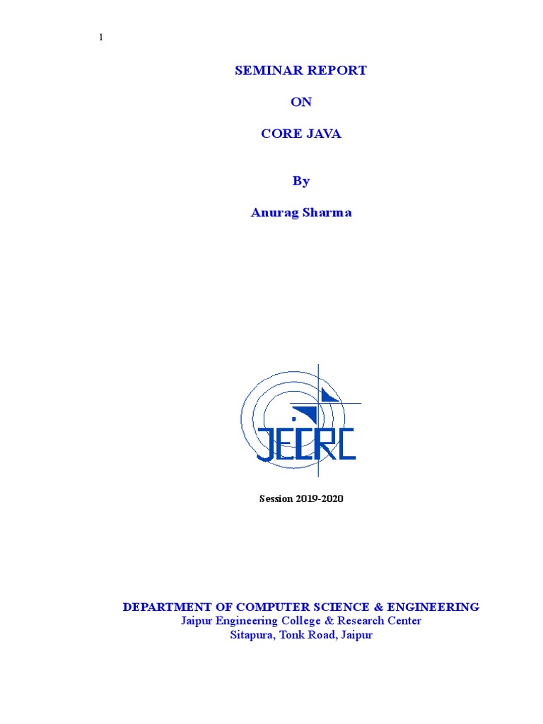 Anurag's Report | PDF | Method (Computer Programming) | Java Virtual Machine