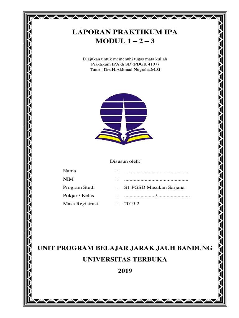LKM Praktikum Ipa UT Modul 1-2-3 | PDF