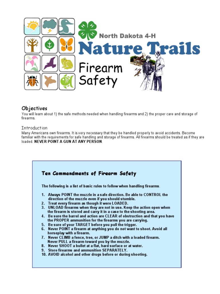 Ten Commandments of Gun Safety | PDF | Firearms | Projectile Weapons