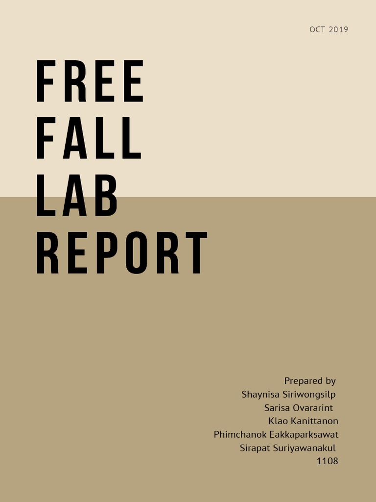Free Fall Lab Report | PDF | Gravity | Acceleration