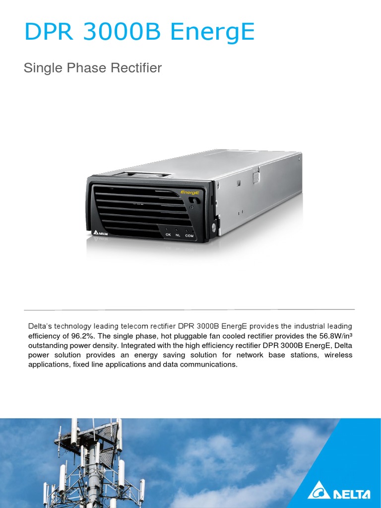Fact Sheet DPR 3000B-48 EnergE IDA1 en Rev08 (W) | PDF | Rectifier ...
