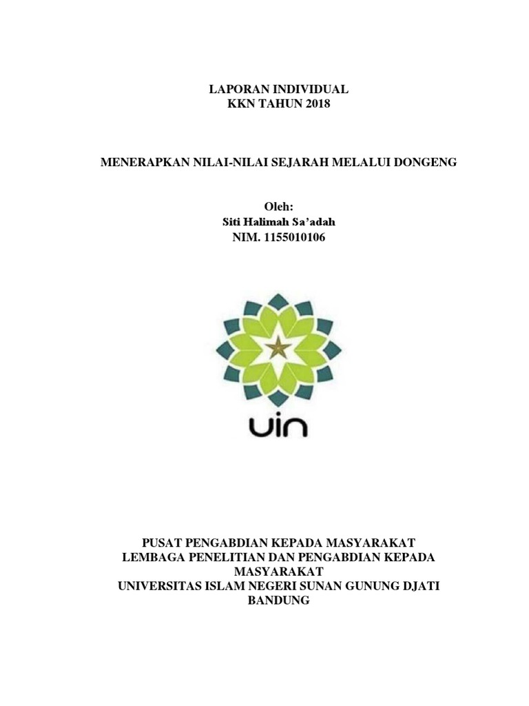 Laporan Individu KKN Halimah UIN Bandung | PDF