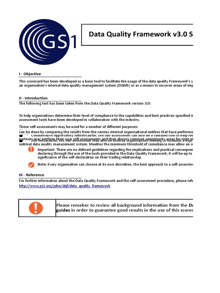 Self-Assessment Scorecard v3.0 | PDF | Data Quality | Audit