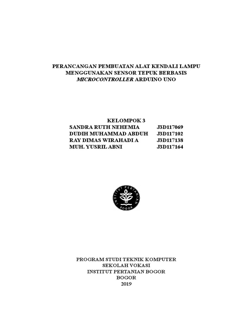 Perancangan Pembuatan Alat Kendali Lampu Menggunakan Sensor Tepuk ...