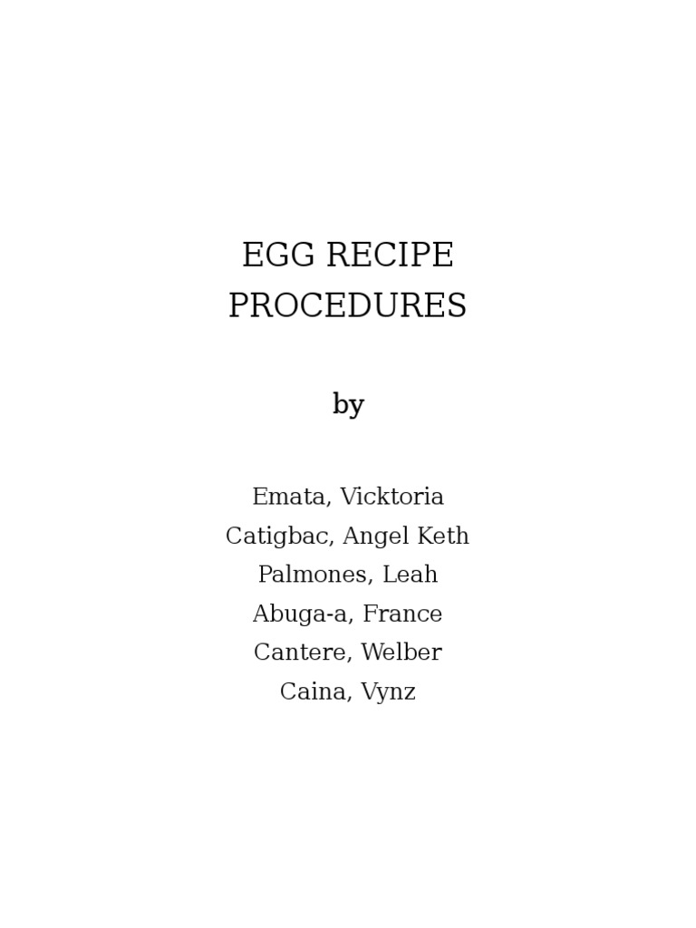 Creative Egg Recipes for All Occasions | PDF