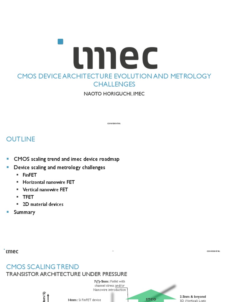 Imec Cmos Scaling Trend | PDF | Nanowire | Field Effect Transistor