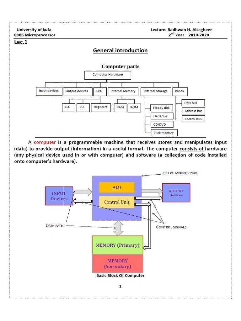 Lec c.1 Gene Eral Intro Oduction: Co Omputer Parts | PDF | Central ... Lec c.1 Gene Eral Intro Oduction: Co Omputer Parts | PDF | Central ...