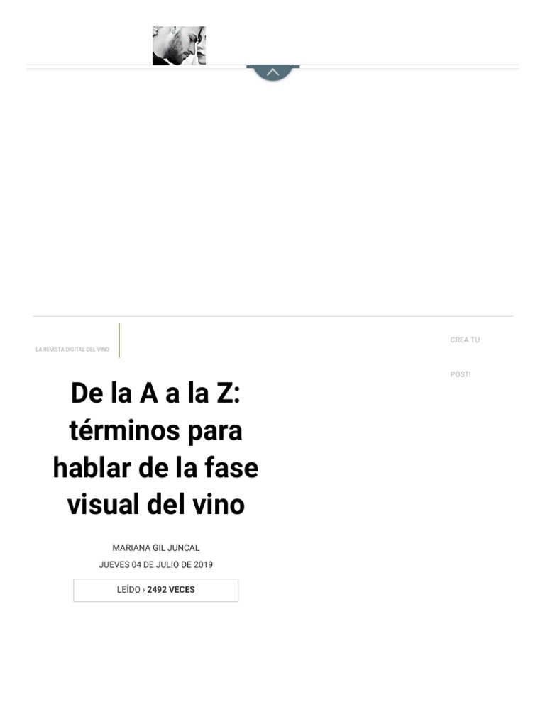 De La A A La Z - Términos para Hablar de La Fase Visual Del Vino | PDF ...
