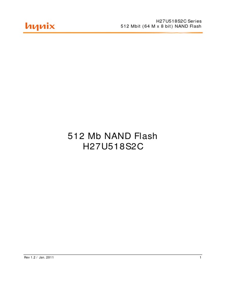 Hynix H27U518S2C 64 MB NAND Flash - Data Sheet | PDF | Flash Memory ...