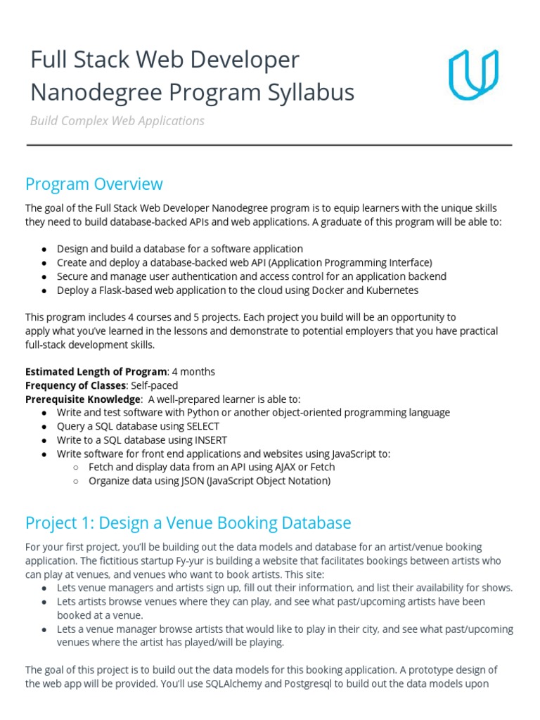 Udacity Develop Syllabus | PDF | Hypertext Transfer Protocol | Application Programming Interface