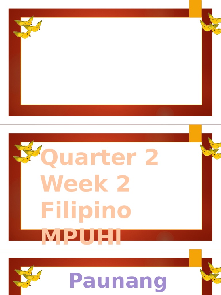 Quarter 2 Week 2 Filipino by Mpuhippt | PDF