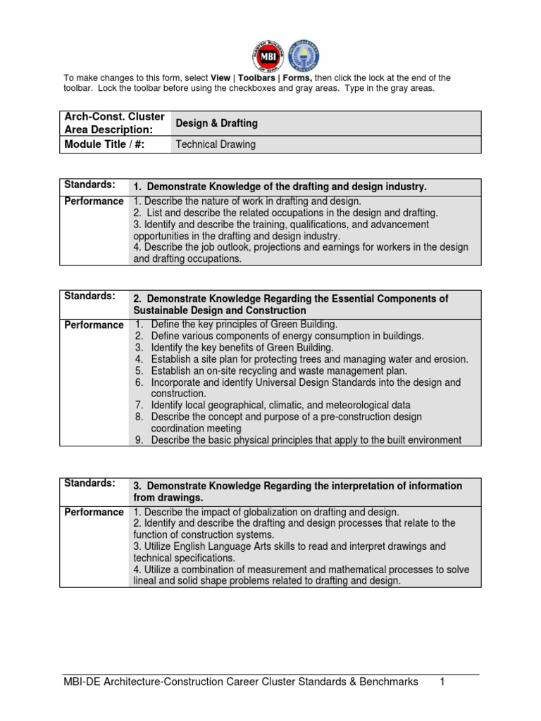 Arch-Const. Cluster Area Description: Module Title / # | PDF ...