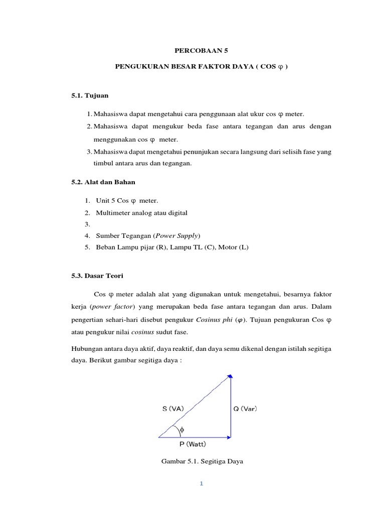 Modul 5 Cos Phi | PDF