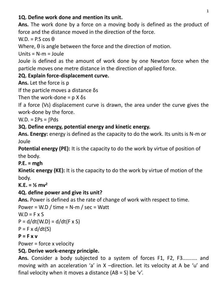 Work-Energy Impulse Momentum | PDF | Momentum | Force