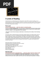 Barrett Taxonomy Levels | PDF