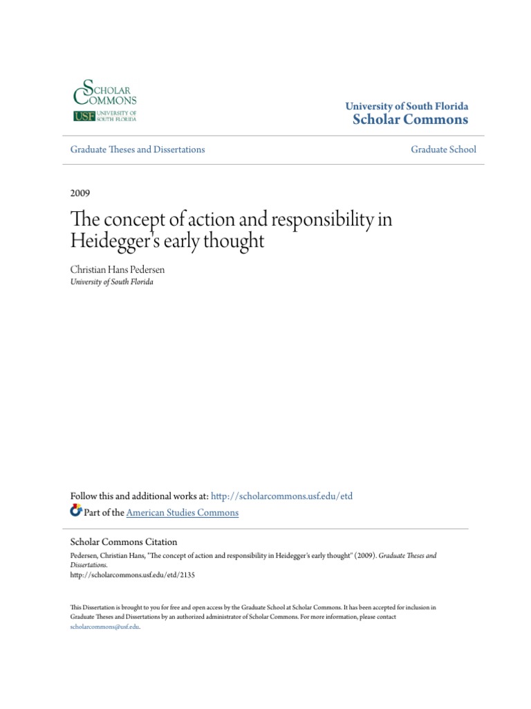 The Concept of Action and Responsibility in Heideggers Early Thought ...
