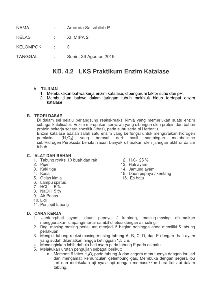 5 - Lks Enzim Katalase 3.2 | PDF