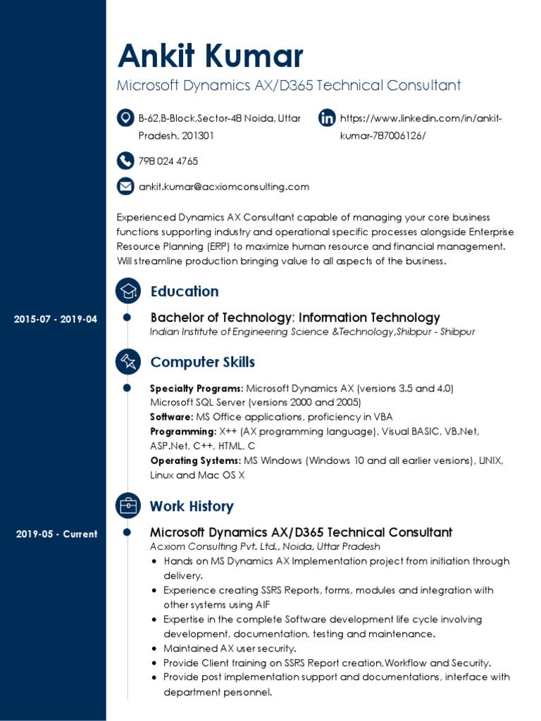 AnkitKumarResume PDF | PDF | Microsoft | Visual Basic For Applications